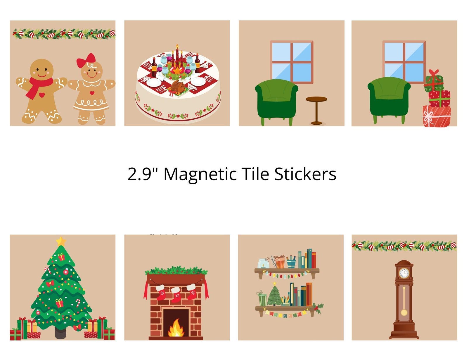 Magnetic Tile Topper Stickers, Printable, Magnatile Picasso Tile ...