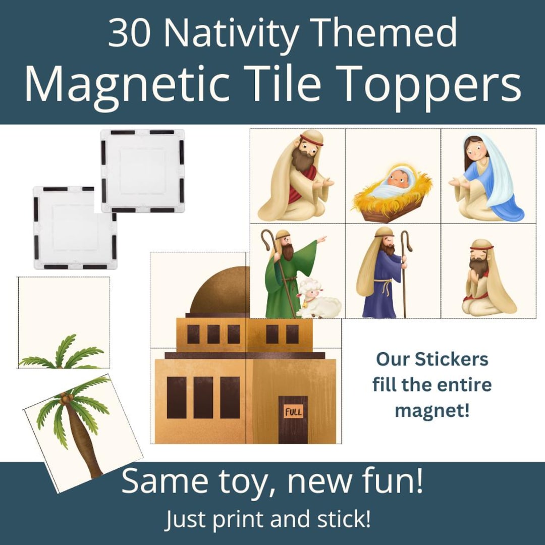 Magnetic Tile Topper Stickers, Printable, Magnatile Picasso Tile ...