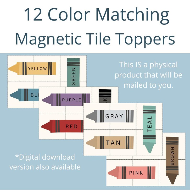 Magnetic Tile Topper Stickers, Printable, Magnatile Picasso Tile ...