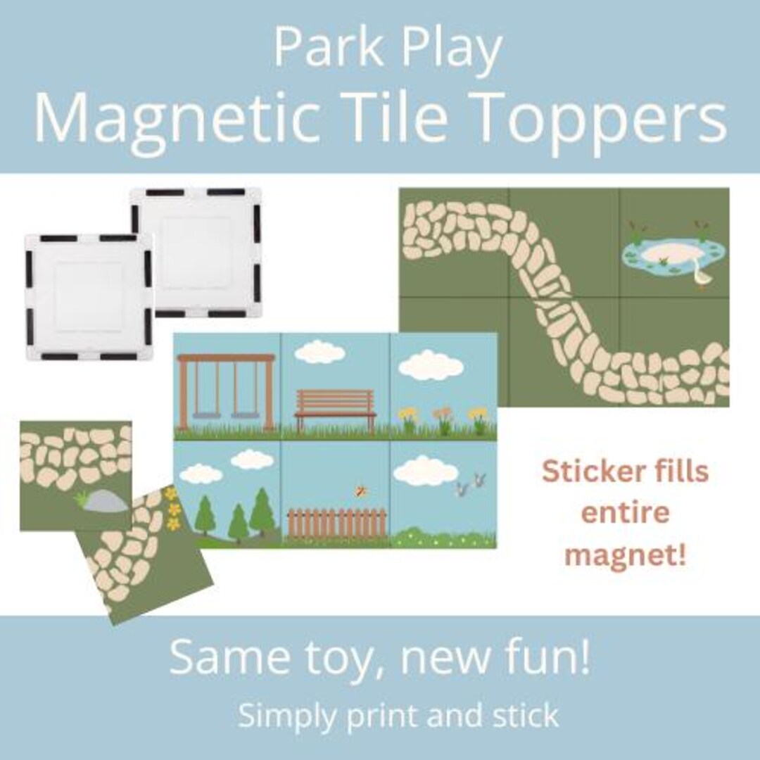 Magnetic Tile Topper Stickers, Printable, Magnatile Picasso Tile ...