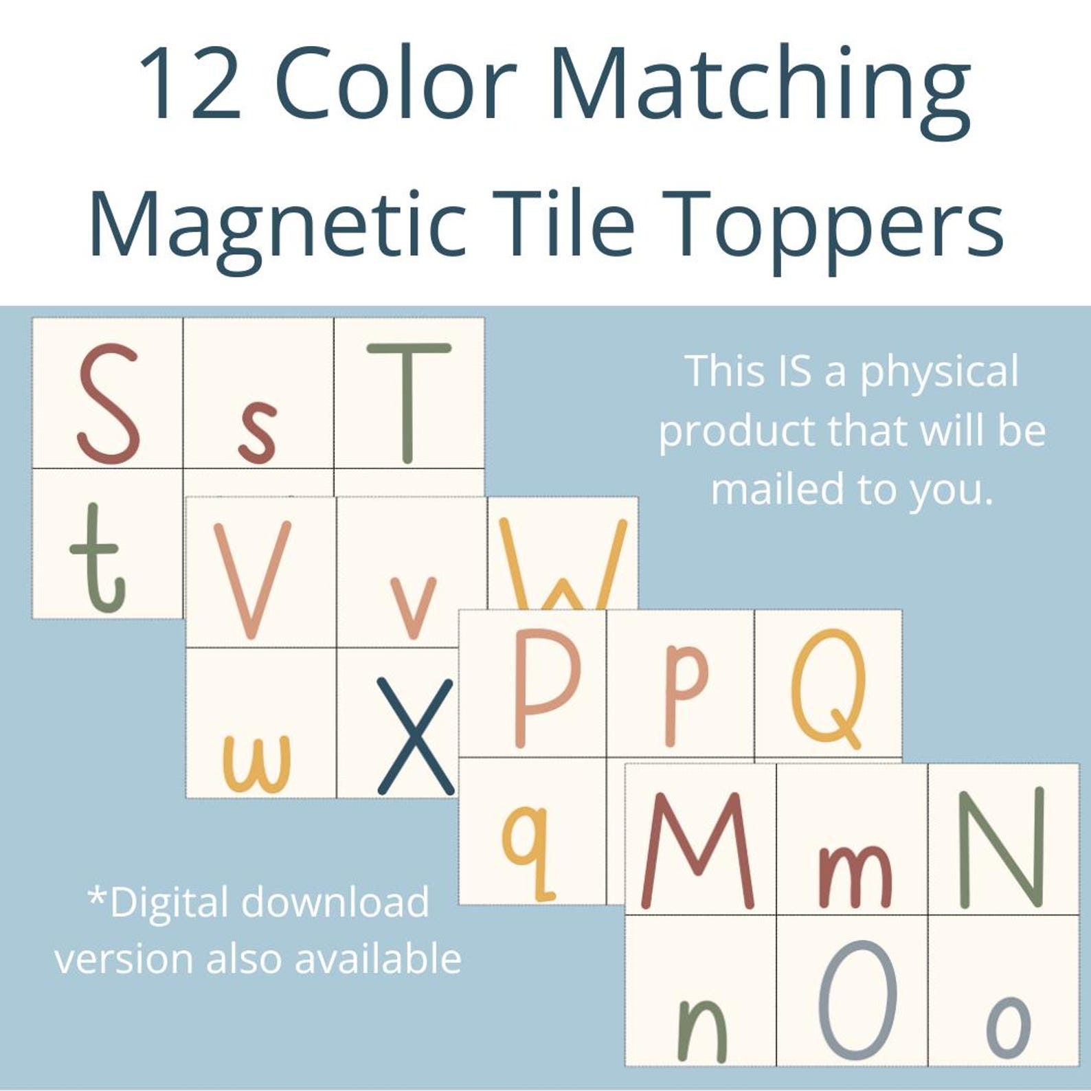 Magnetic Tile Topper Stickers, Printable, Magnatile Picasso Tile ...