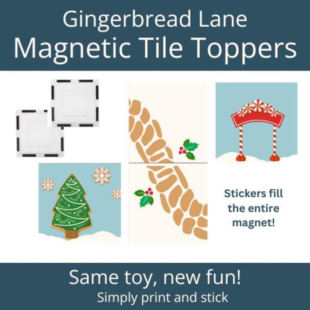 Magnetic Tile Topper Stickers, Printable, Magnatile Picasso Tile ...