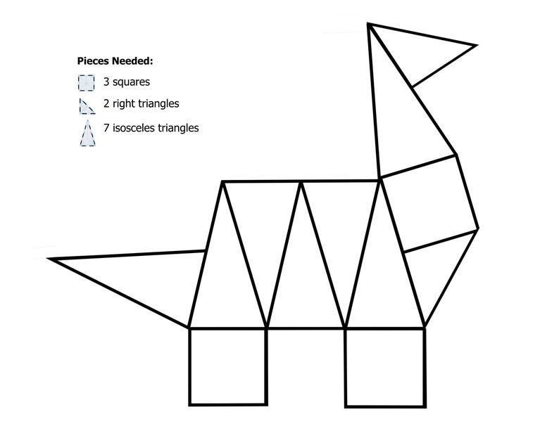 Dinosaur Magnetic Tile Puzzle Sheets, Printable, Magnatile Picasso Tile ...