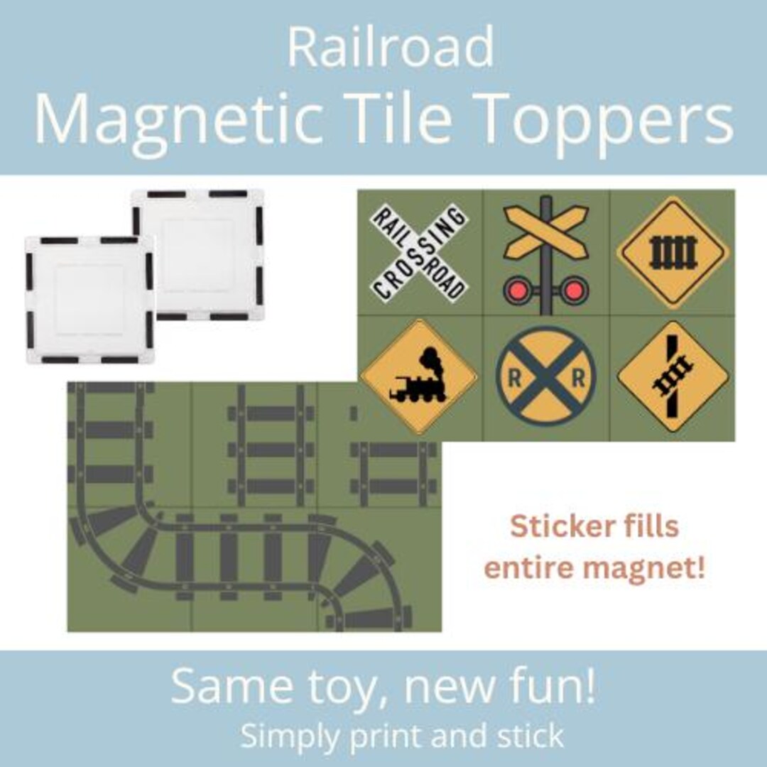Magnetic Tile Topper Stickers, Printable, Magnatile Picasso Tile ...