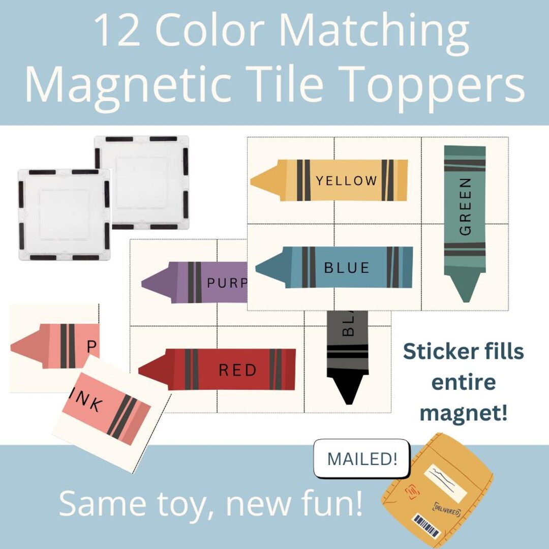 Magnetic Tile Topper Stickers, Printable, Magnatile Picasso Tile ...