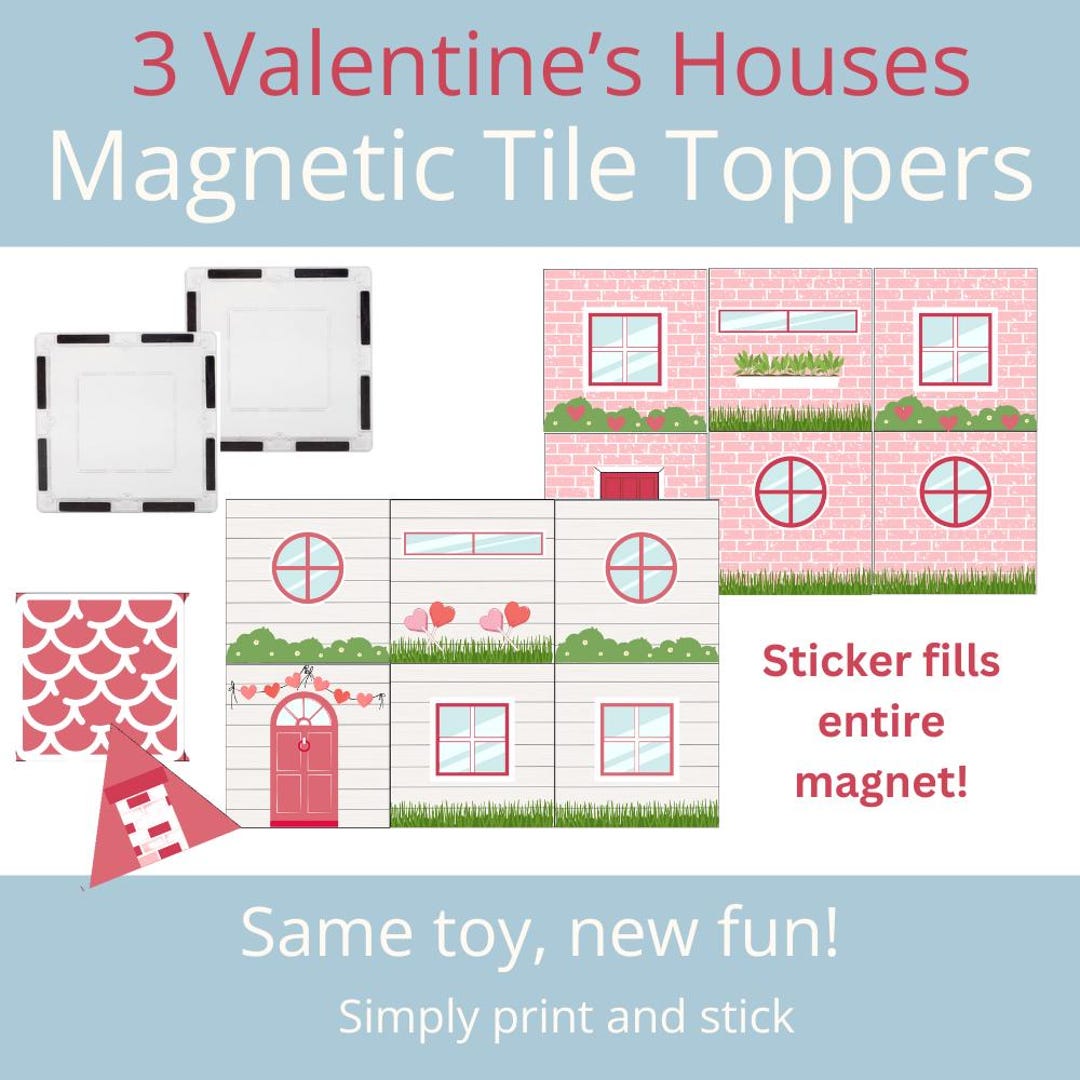 Magnetic Tile Topper Stickers, Printable, Magnatile Picasso Tile ...