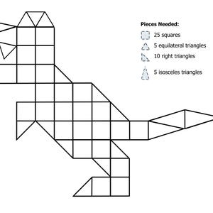 Dinosaur Magnetic Tile Puzzle Sheets, Printable, Magnatile Picasso Tile ...
