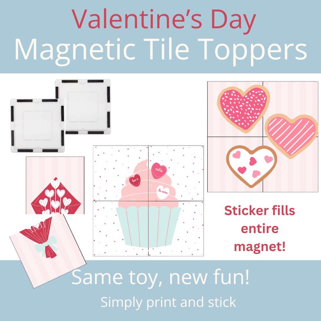 Magnetic Tile Topper Stickers, Printable, Magnatile Picasso Tile ...