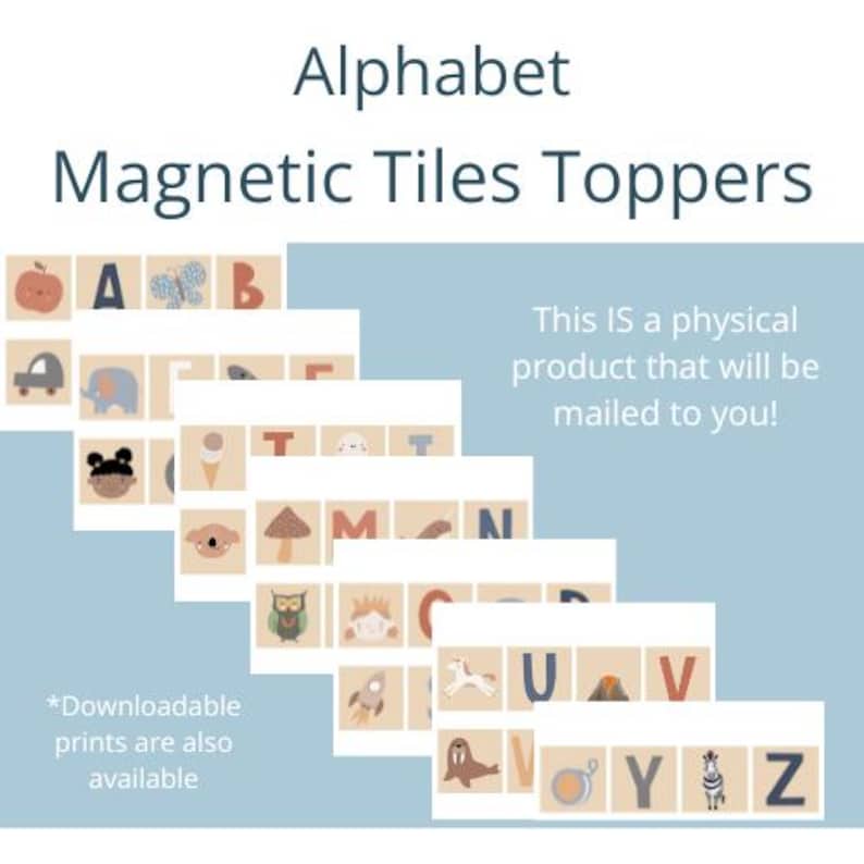 Magnetic Tile Topper Stickers, Printable, Magnatile Picasso Tile ...