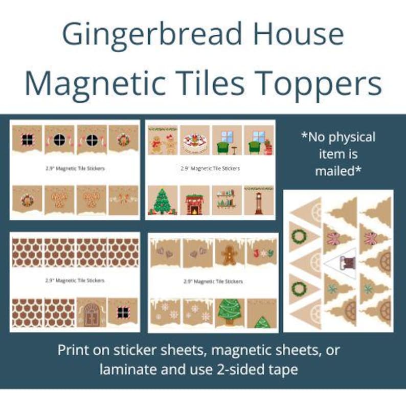 Magnetic Tile Topper Stickers, Printable, Magnatile Picasso Tile ...