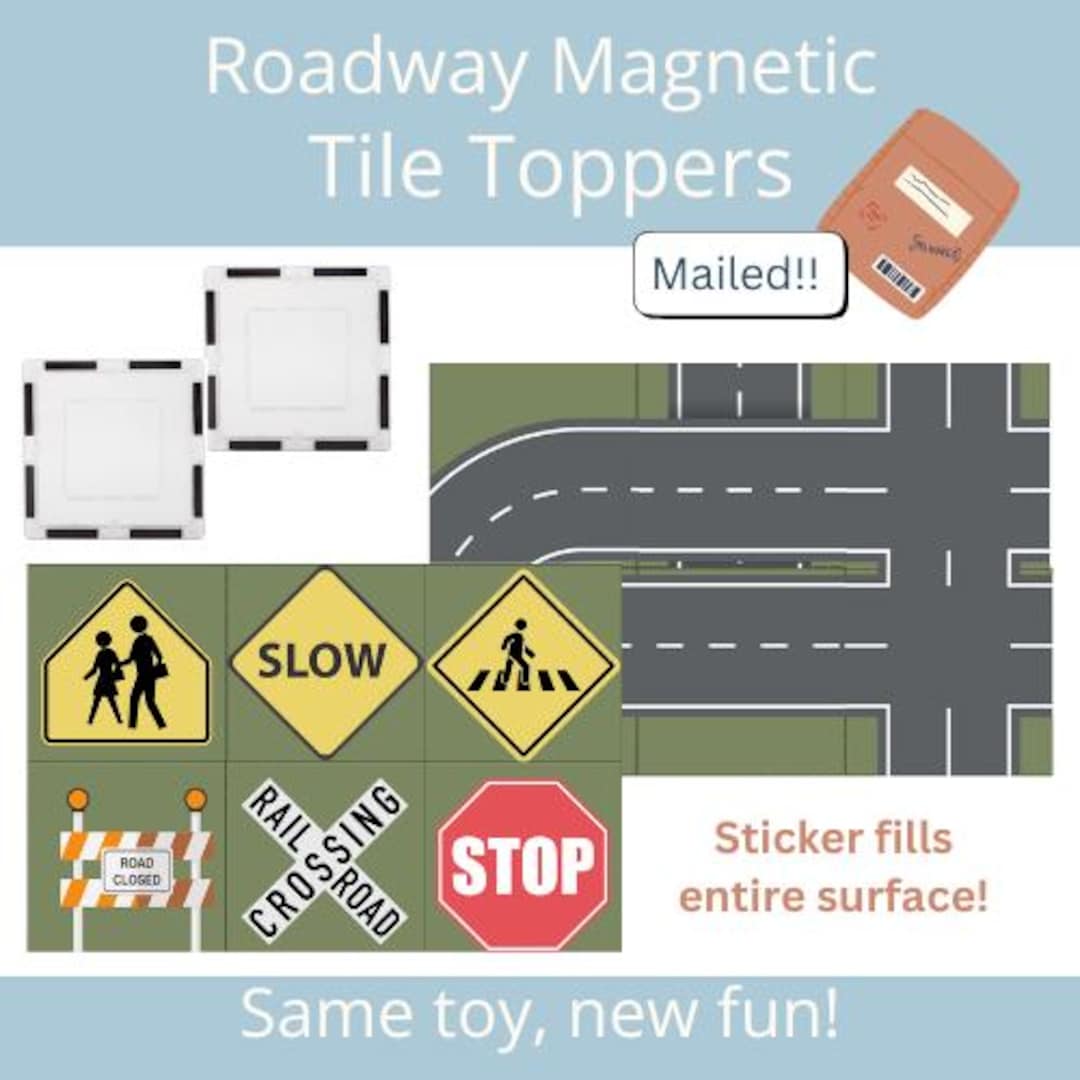 Magnetic Tile Topper Stickers, Printable, Magnatile Picasso Tile ...