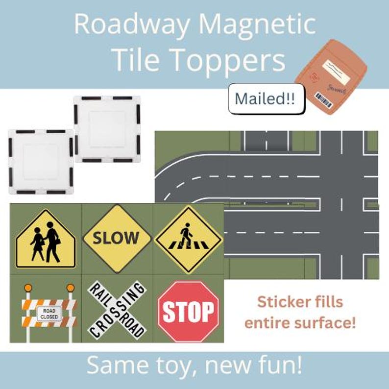 Magnetic Tile Topper Stickers, Printable, Magnatile Picasso Tile ...
