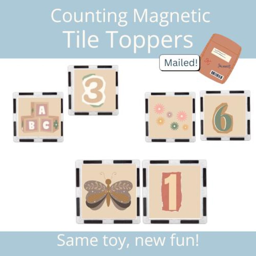 Magnetic Tile Topper Stickers, Printable, Magnatile Picasso Tile ...