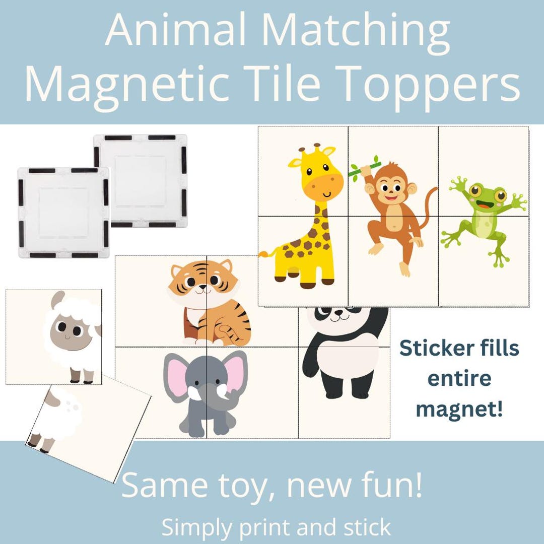 Magnetic Tile Topper Stickers, Printable, Magnatile Picasso Tile ...