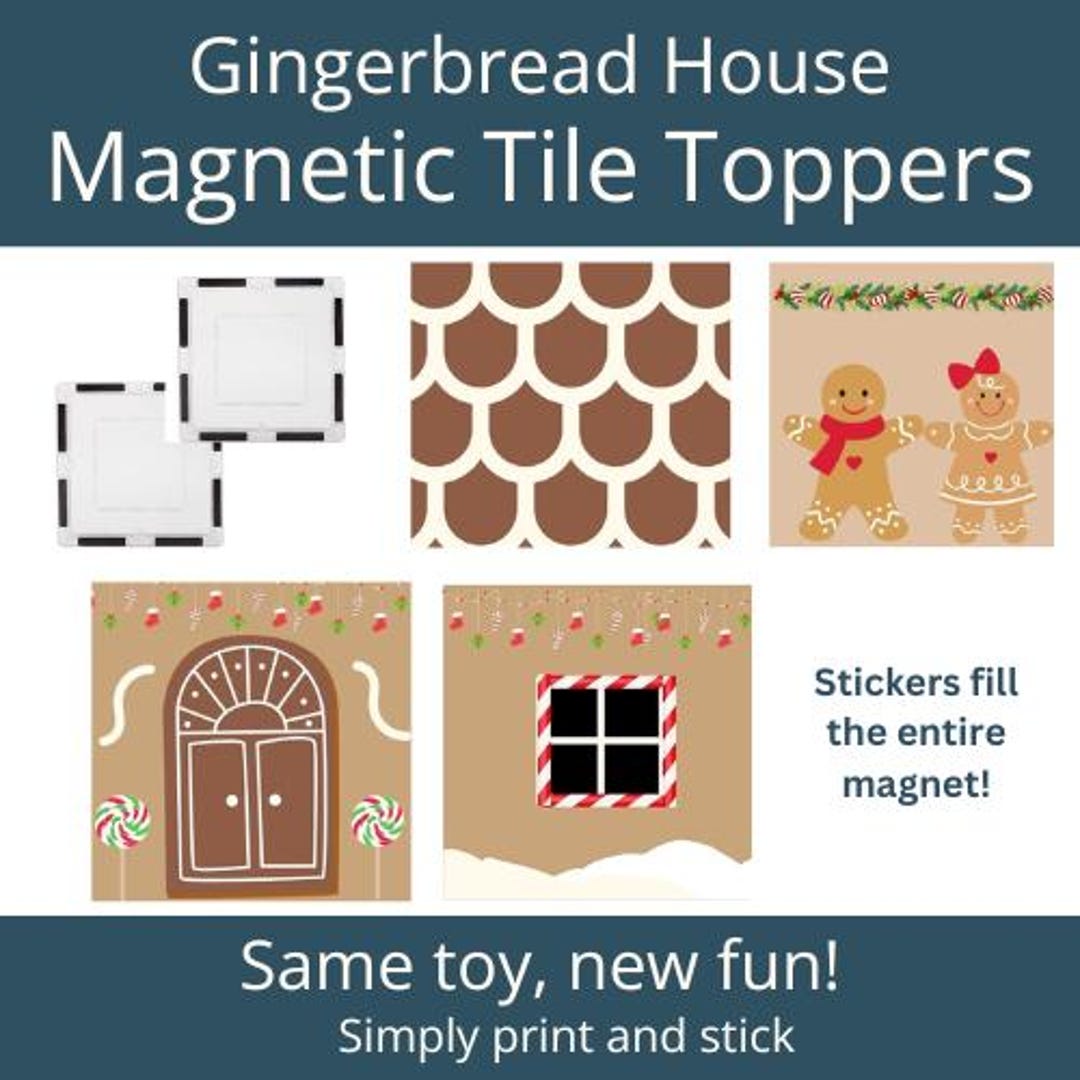 Magnetic Tile Topper Stickers, Printable, Magnatile Picasso Tile ...