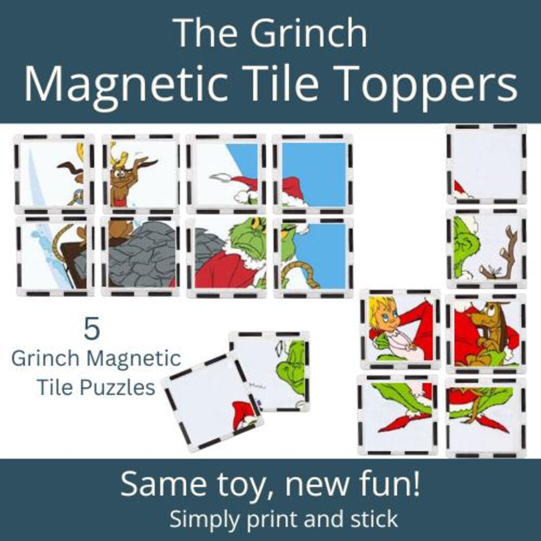 Magnetic Tile Topper Stickers, Printable, Magnatile Picasso Tile ...