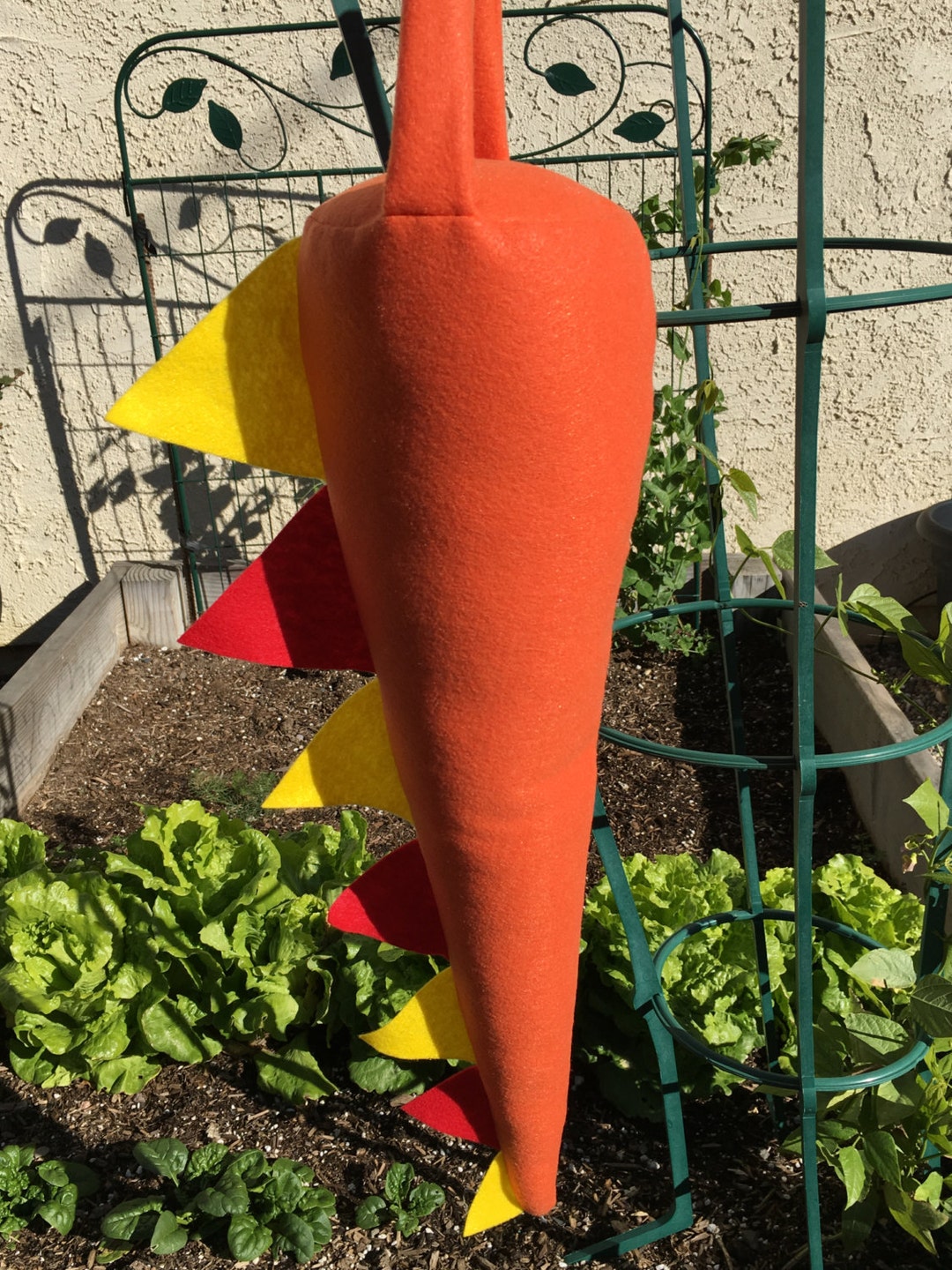 Kids Orange Fire Dragon/dinosaur Costume Tail With 7 Yellow and Red ...