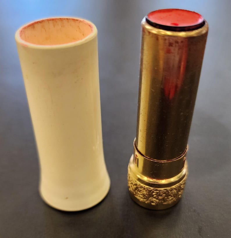 3 Vintage Avon Cameo Lipstick Tubes (coral Sizzle, Orange Chiffon, and ...
