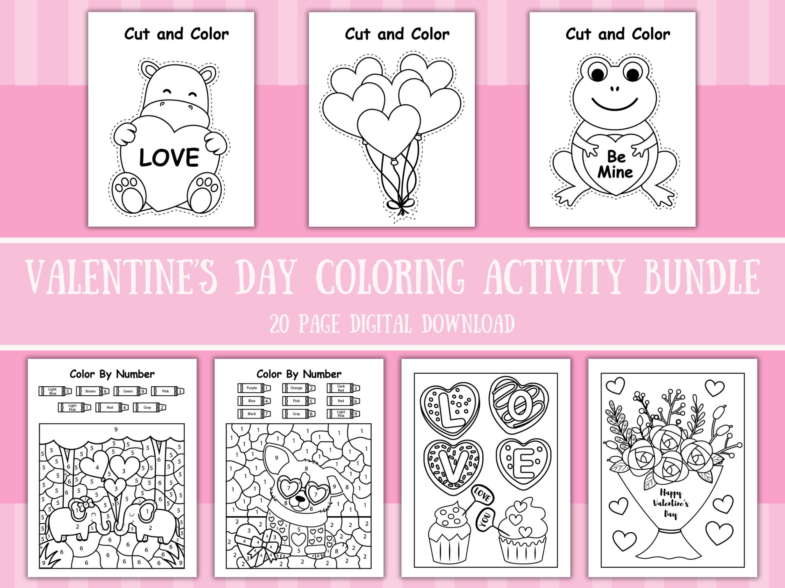 Valentine Coloring Pages for Kids Classroom Activities Valentine Party ...