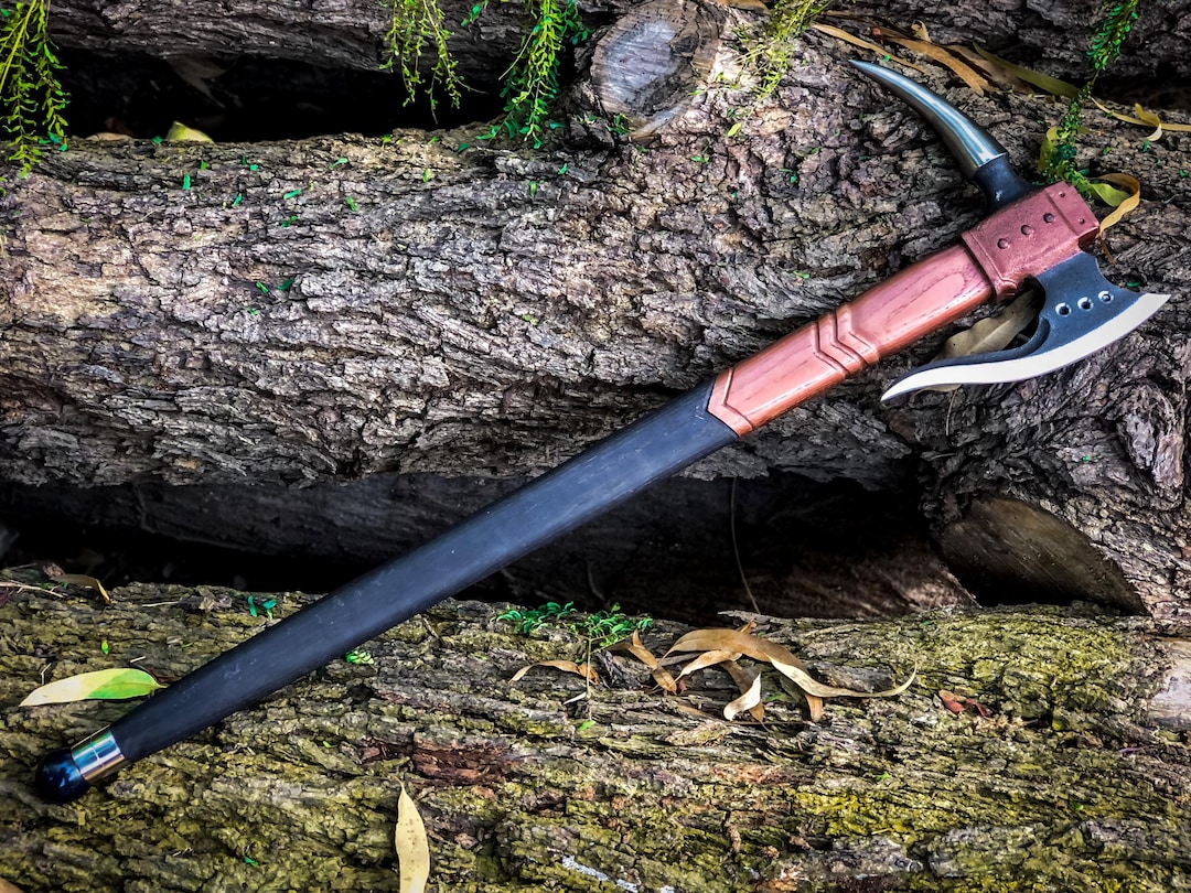 Hand-forged War Hammer Axe, Medieval Viking Pickaxe, Fantasy Battle Axe ...