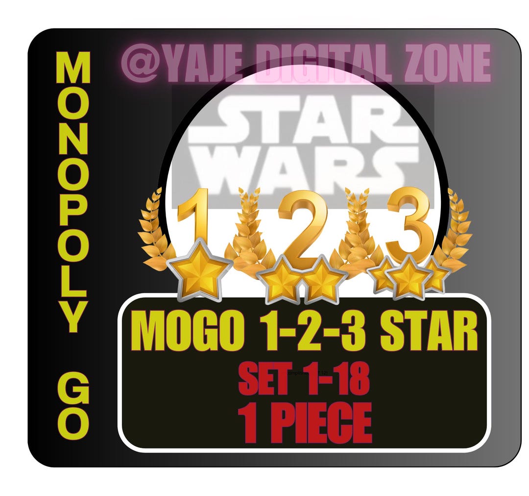 1-2-3 Star Sticker (1 PIECE) - Monopoly_sticker_go - FAST DELIVERY ...