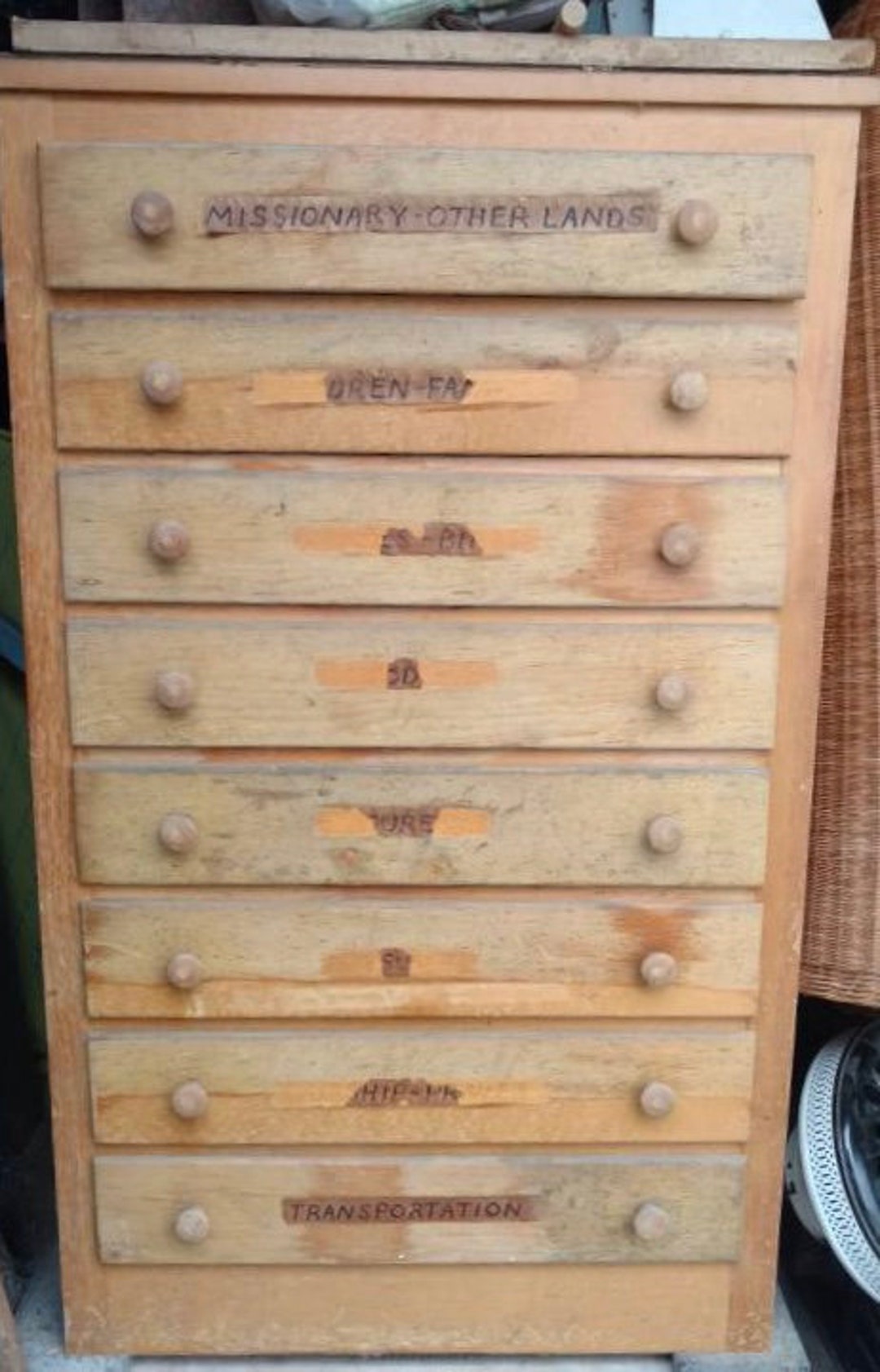 Vintage Solid Wood Map Drawer Cabinet Dresser - Etsy