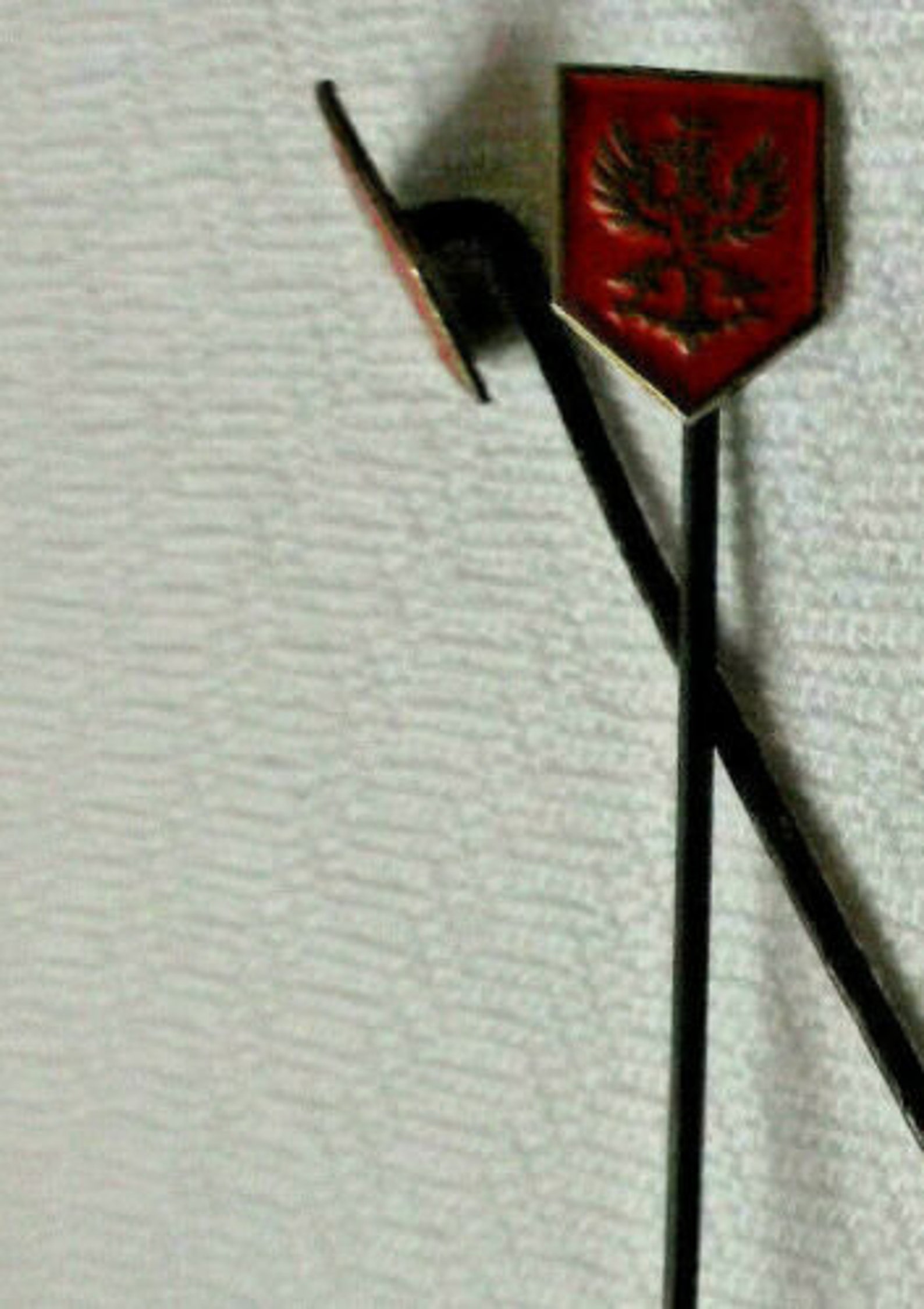 Antique Polish Crowned Eagle Red Silver Tone Lapel Pin // Set 2# Poland ...