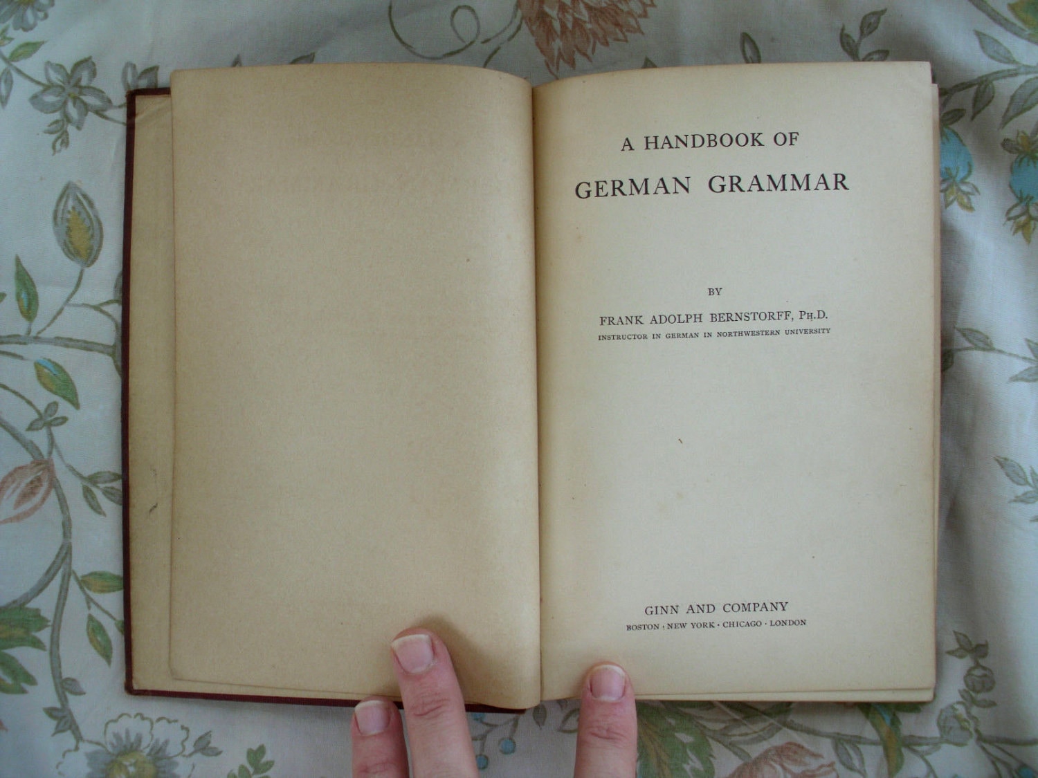Antique German Book // 1912 A Handbook of German Grammar // | Etsy