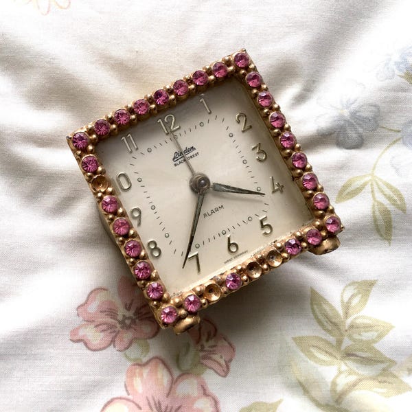 Rhinestone Clock - Etsy