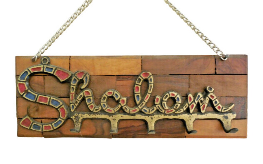 Happy Friday Offers Welcome // Vintage Brass SHALOM Jewish Jerusalem 5 ...