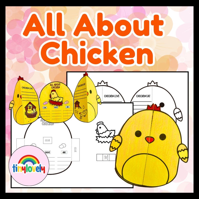 All About Chicken Spring Craft Activity Writing Prompts Bulletin Board ...