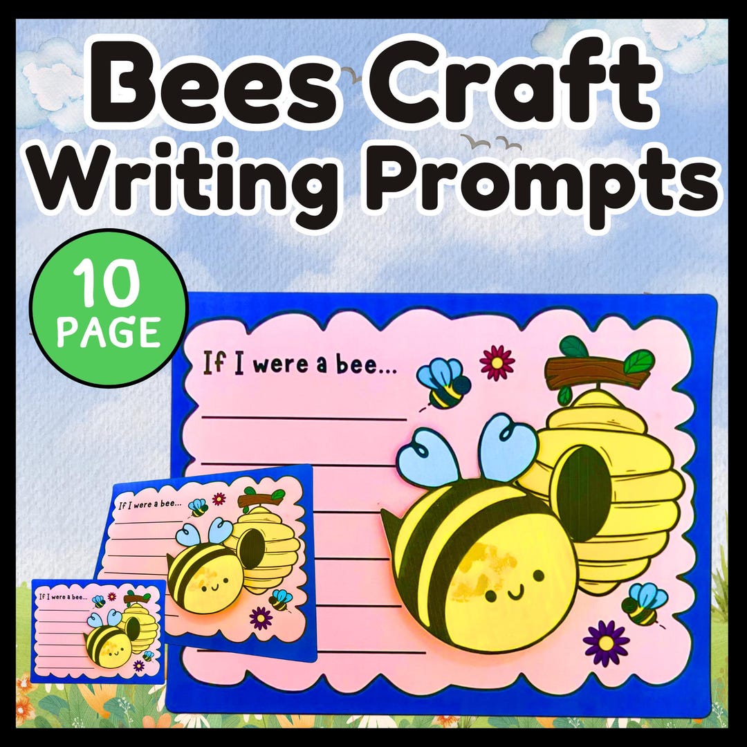 Bees Craft Writing Prompts All About Bee Spring Bulletin Board Activity ...