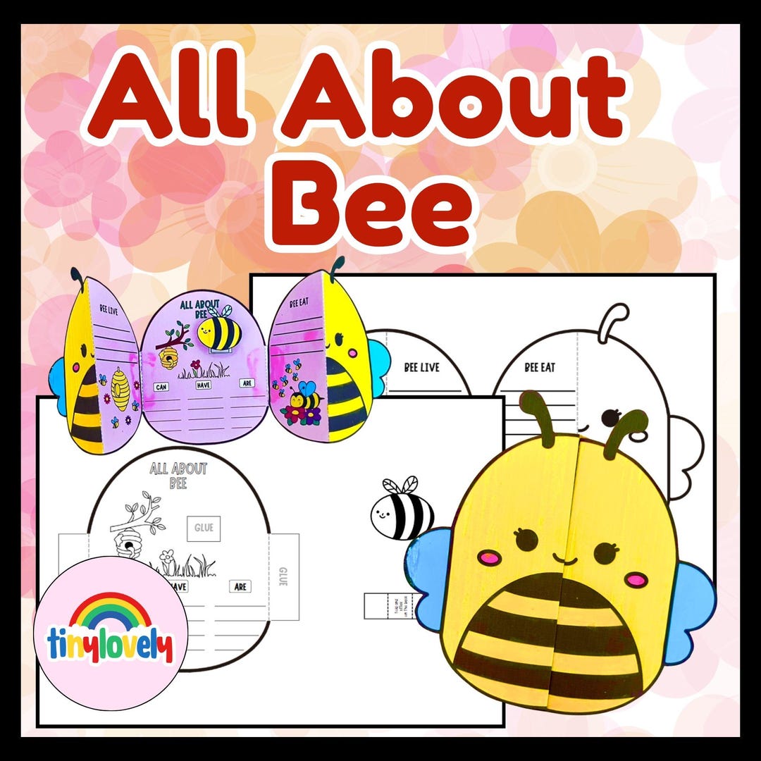 All About Bee Spring Craft Activity Writing Prompts Bulletin Board Art ...