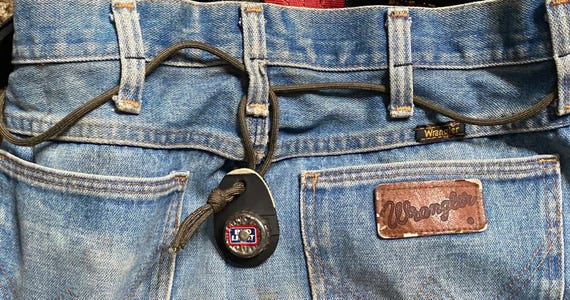 Vintage Wrangler Backpack with License Plate from Rec… - Gem
