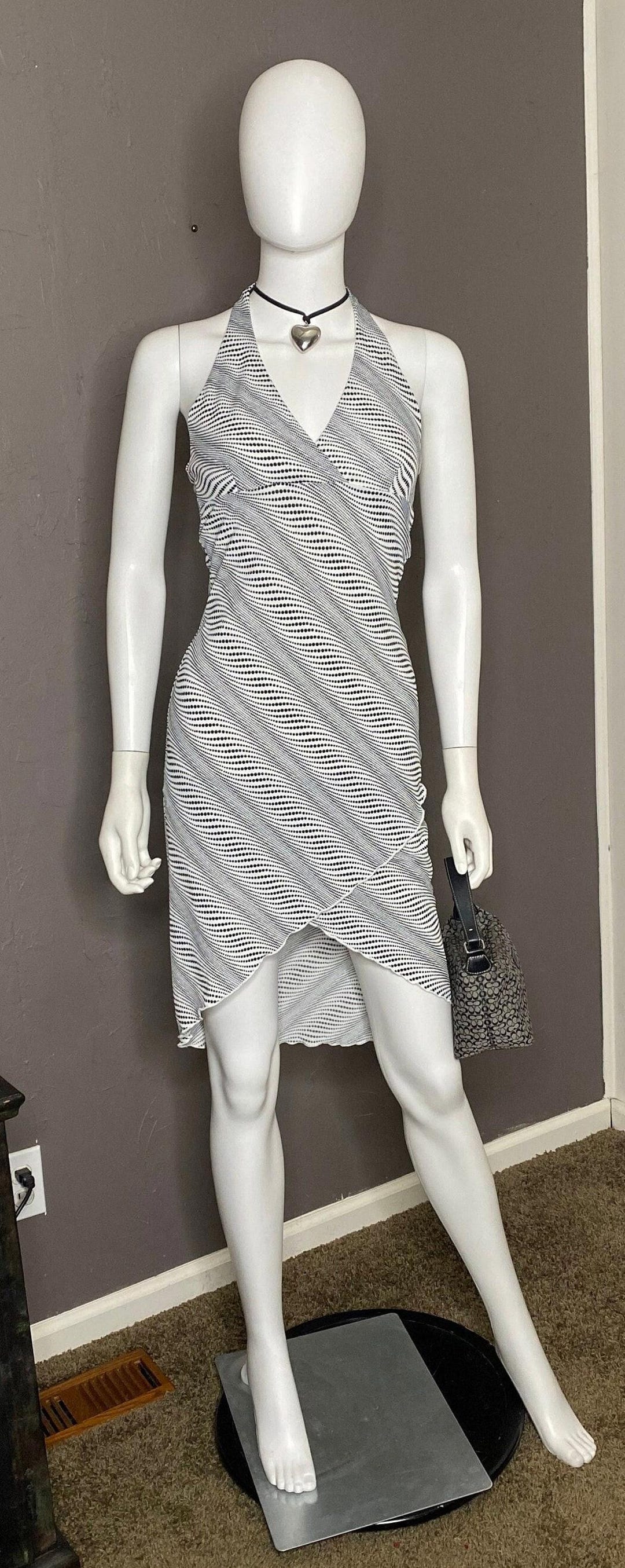 90’s-y2k Vintage Halter Dress From Opera Clothing Size Small - Etsy