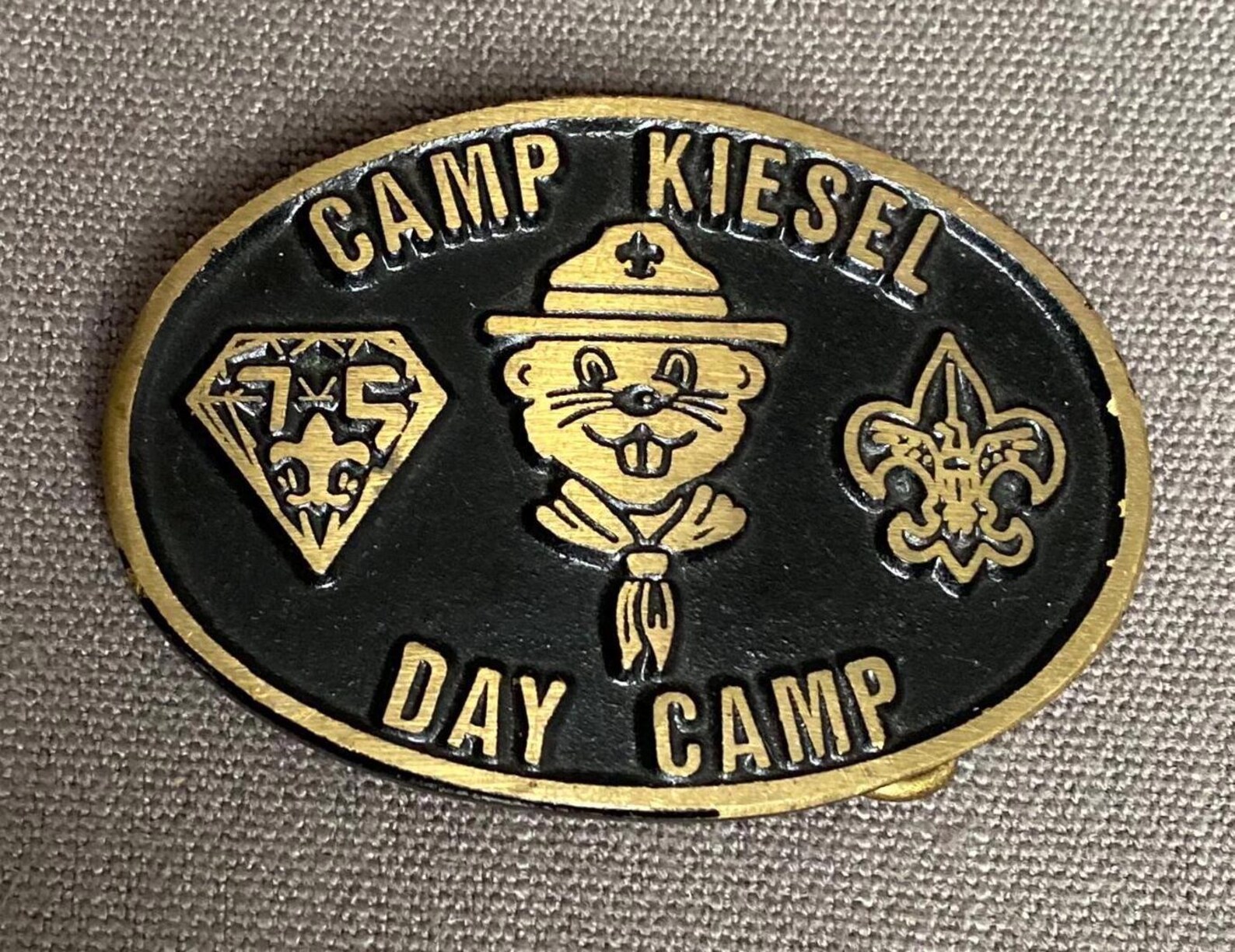 1980's Camp Kiesel Day Camp Brass Belt Buckle Boy Scouts USA - Etsy
