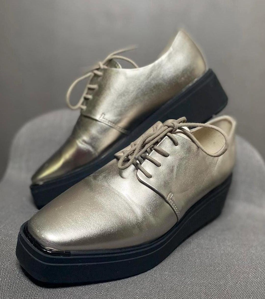 Platform Metallic Brogues From Aldo Size 9 Women's/ 7 Men's - Etsy
