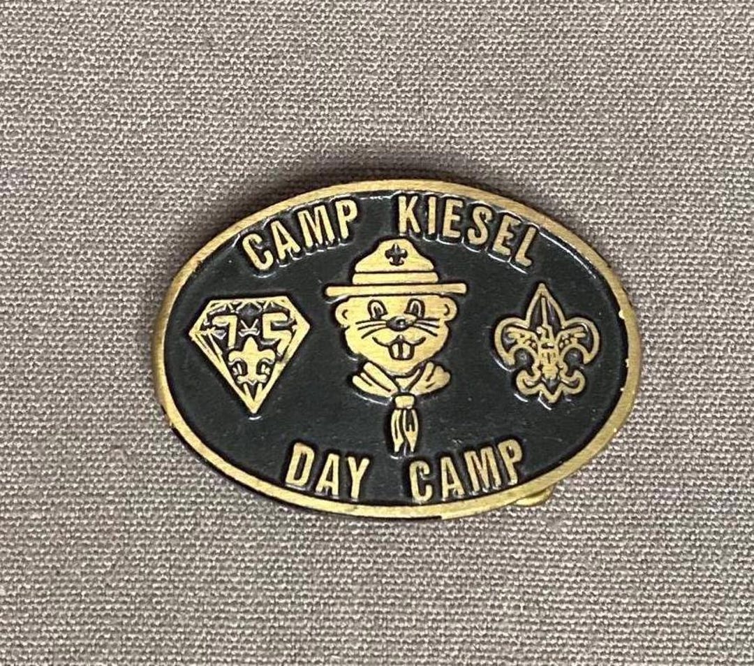 1980's Camp Kiesel Day Camp Brass Belt Buckle Boy Scouts USA - Etsy