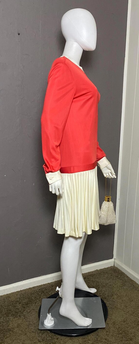 1960's MOD Drop Waist Pleated Mini Dress from Adele M… - Gem