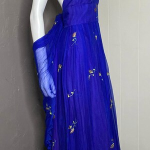1970's Silk Chiffon Halter Gown and Wrap From SAZ by Surjit + Adarsh ...