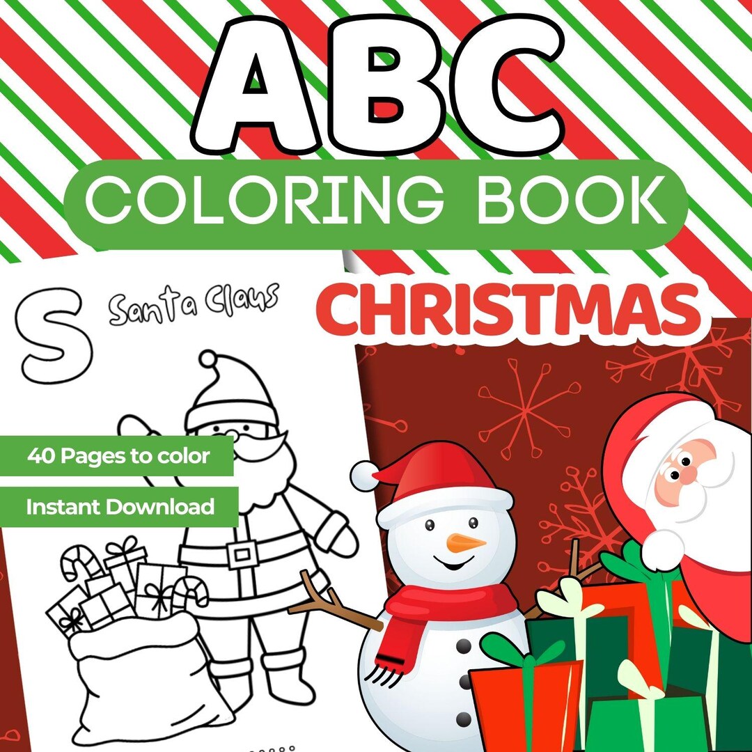 ABC Coloring Book CHRISTMAS color Cut Glue: Educational and Fun ...