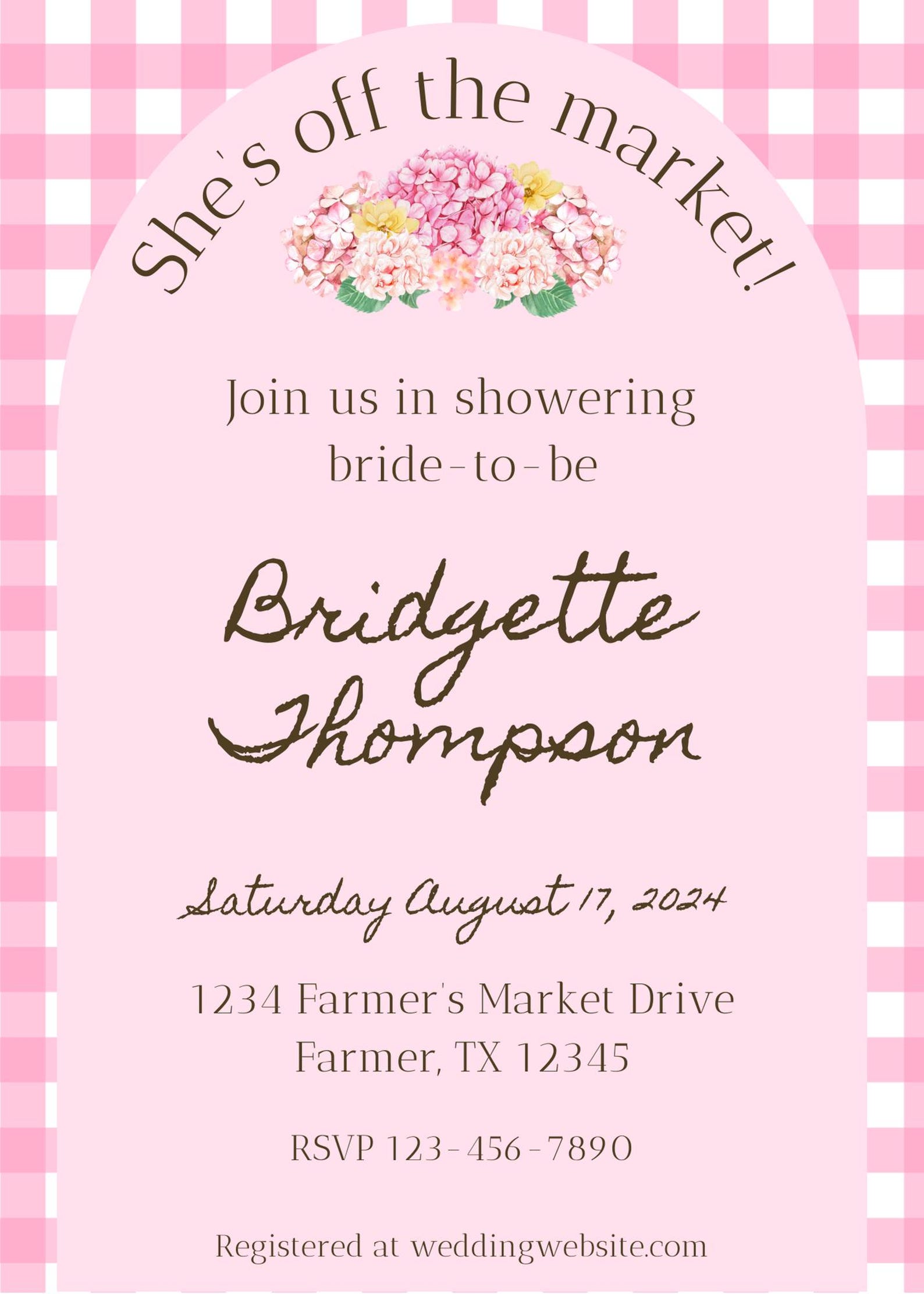 She's off the Market Bridal Shower Invitation | Fresh off the Market ...