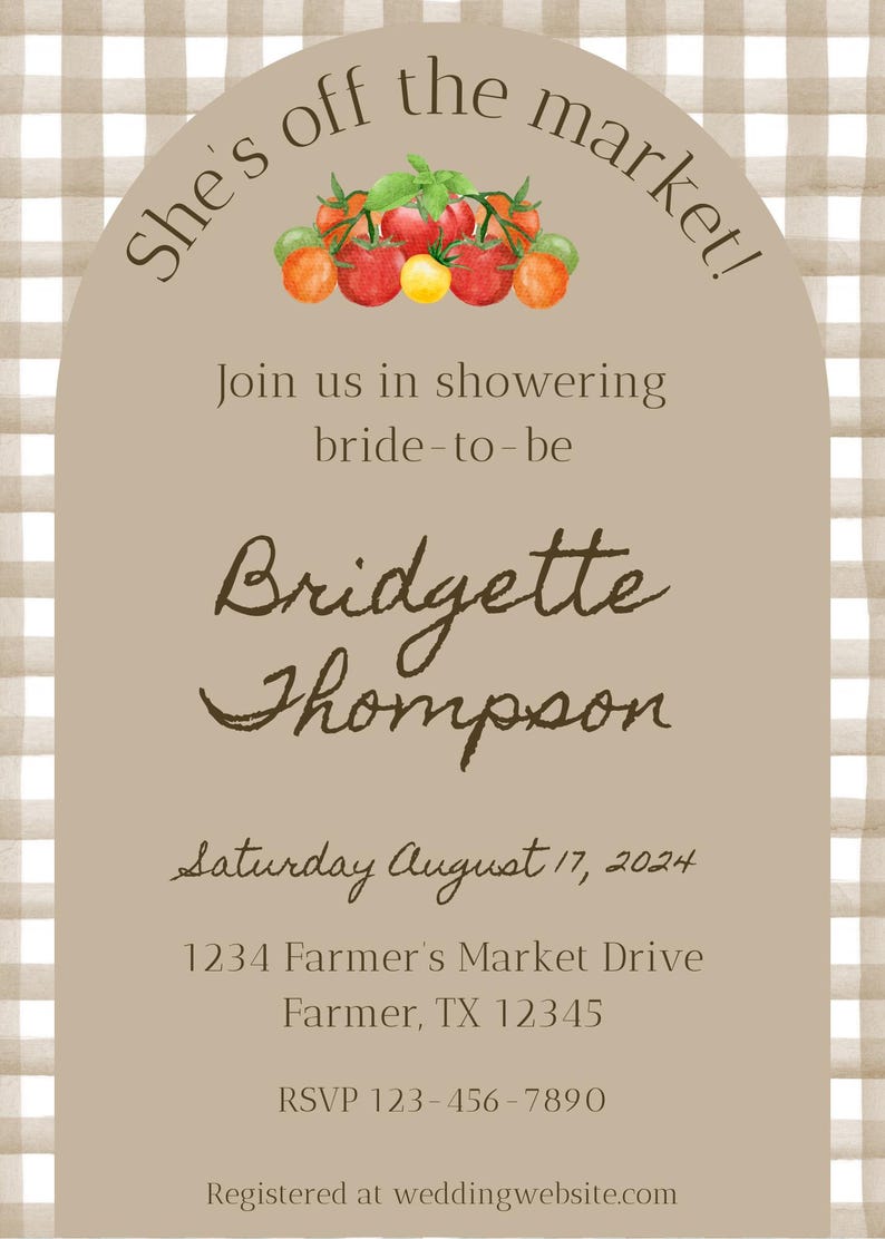 She's off the Market Bridal Shower Invitation Fresh off the Market ...