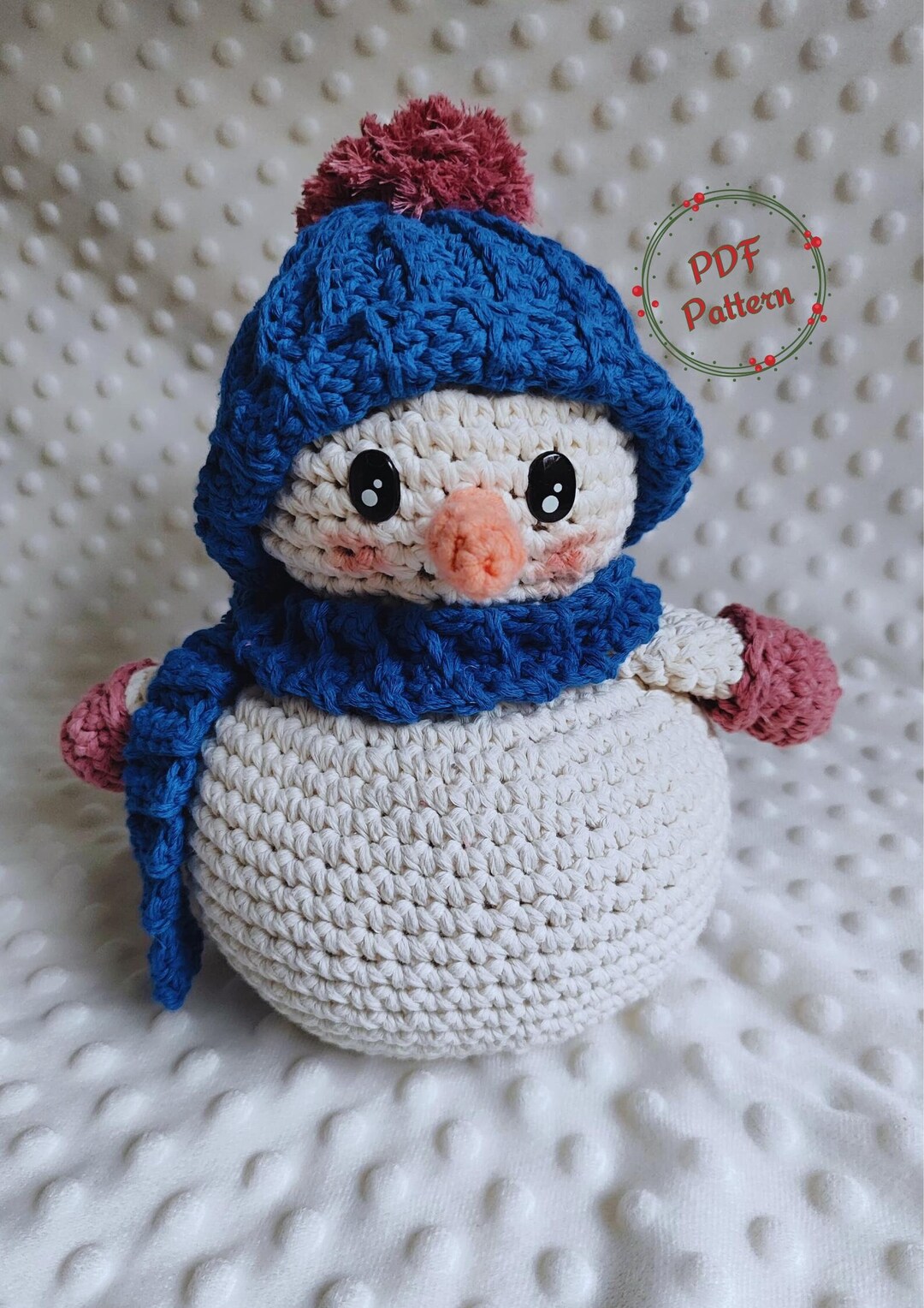 The Buddy Snowman Crochet Pattern: Snow-man Door Stop_diy Winter Decor ...