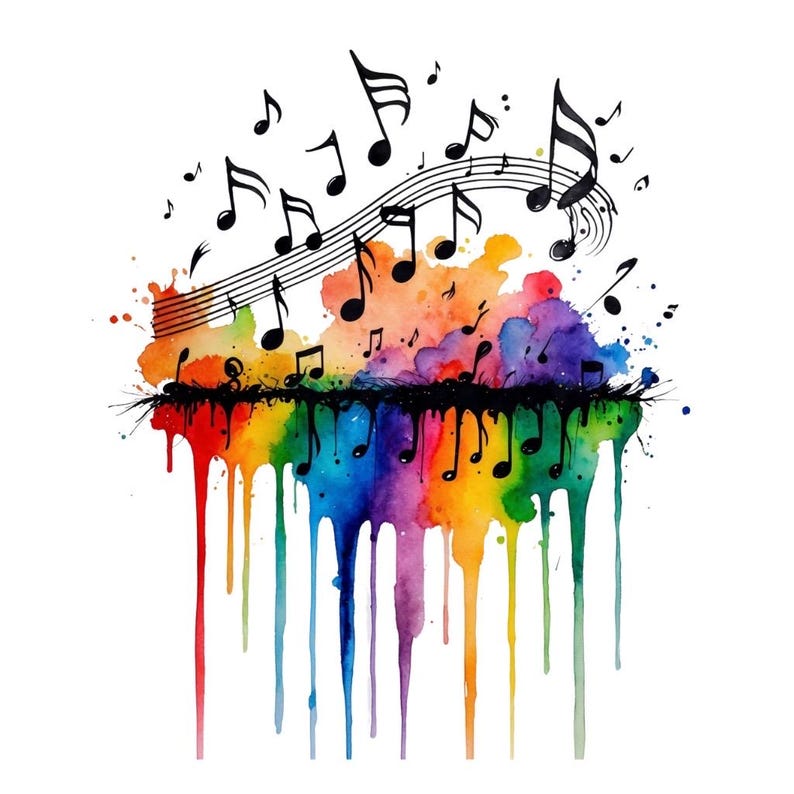 Music Note Clipart, Harmonious Music Note, Clipart Bundle, Musical Art ...