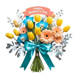 Happy Mother's Day Clipart Bundle, Mother's Day PNG Graphics, Mother's ...
