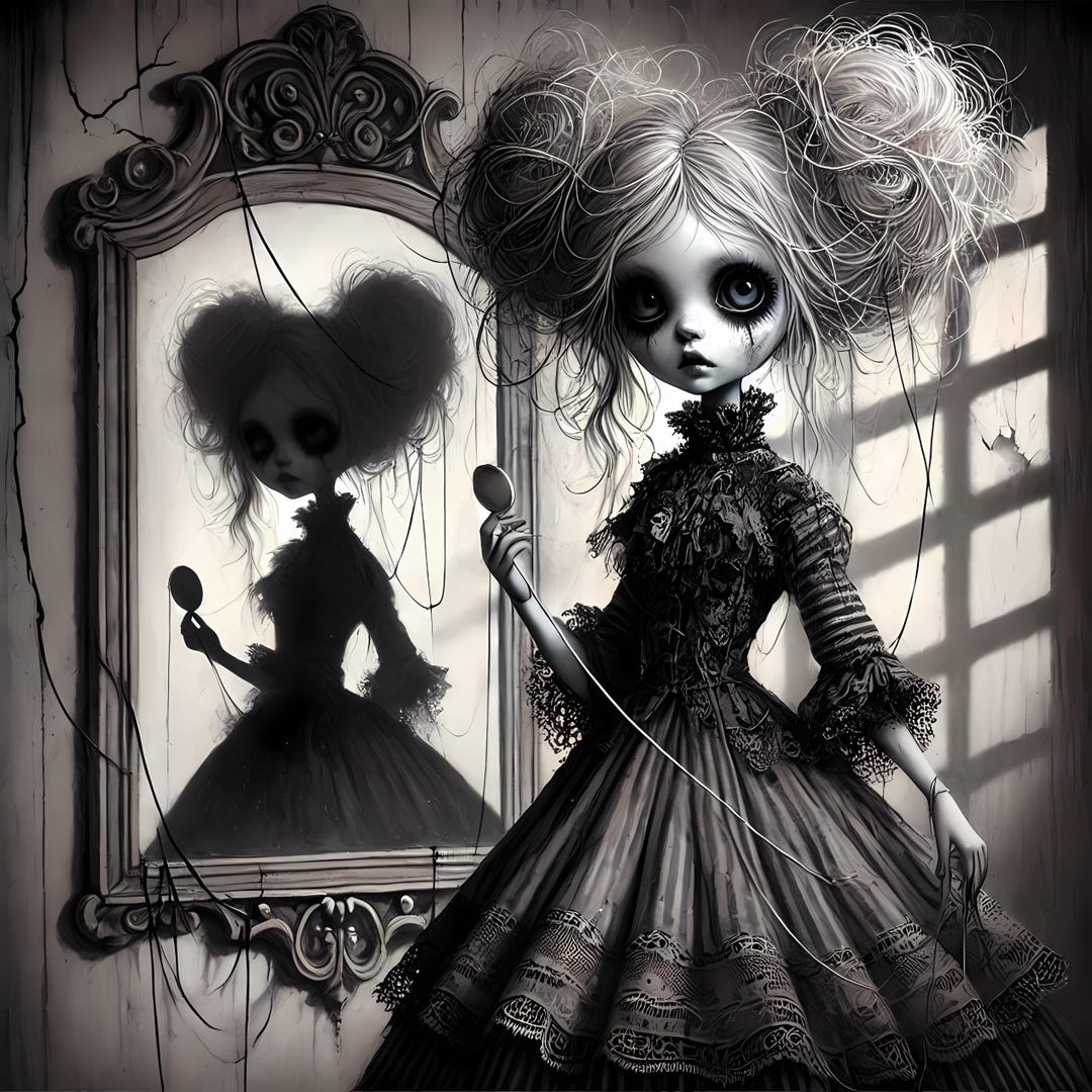 Goth Girl JPEG, Creepy Dolls, Clipart Bundle, 15 Gothic Clipart, Emo ...