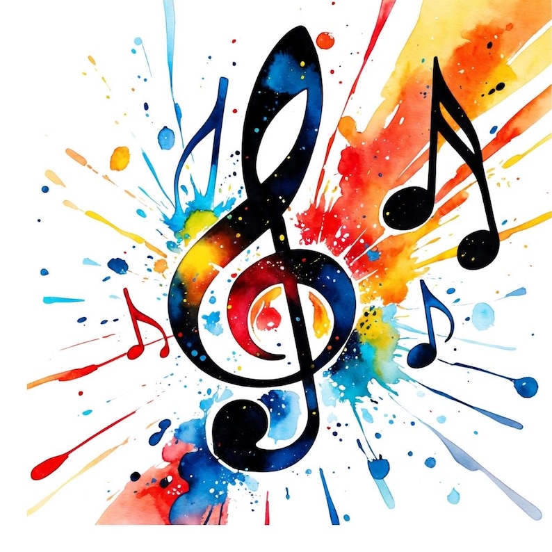 Music Note Clipart, Harmonious Music Note, Clipart Bundle, Musical Art ...