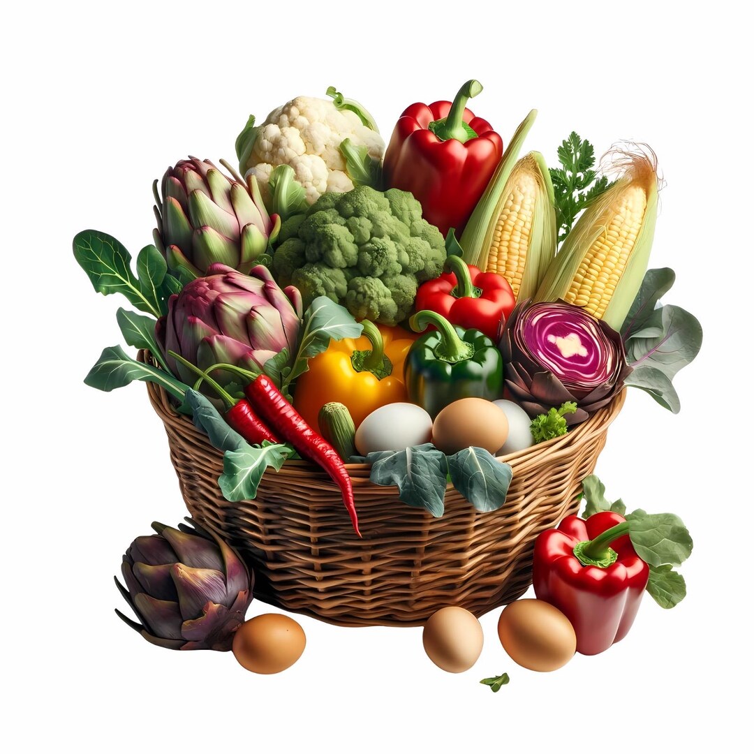 Watercolor Vegetables Clipart, Food Megabundle Clipart, 12 Png, Lunch ...