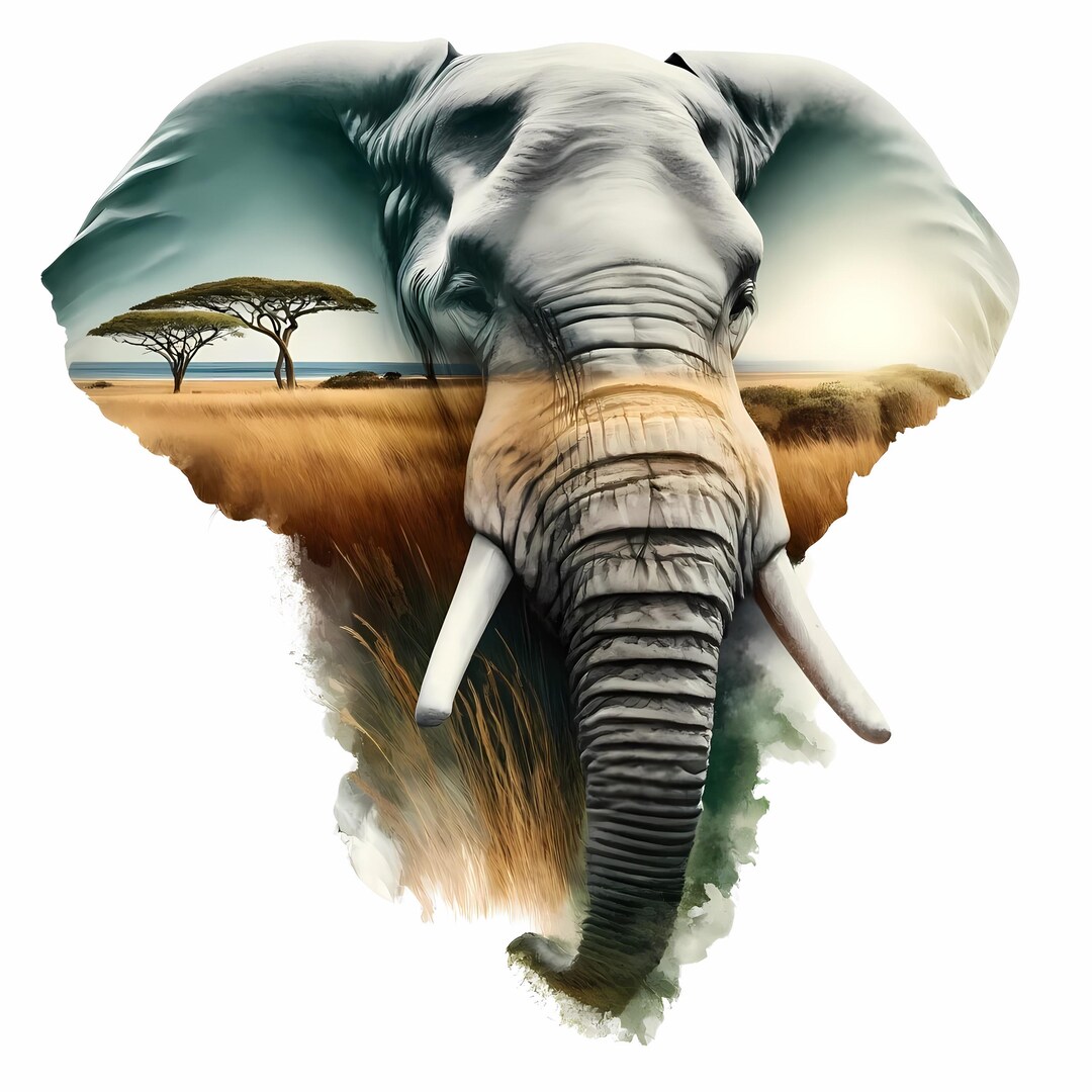 Ethereal Elephant Clipart, Mystical Elephant Clipart Bundle, 20 Png ...